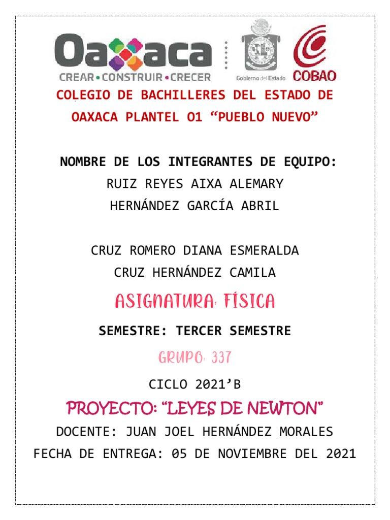 Tarea7 Leyesdenewton 337 | PDF | Fuerza | Las leyes del movimiento de ...