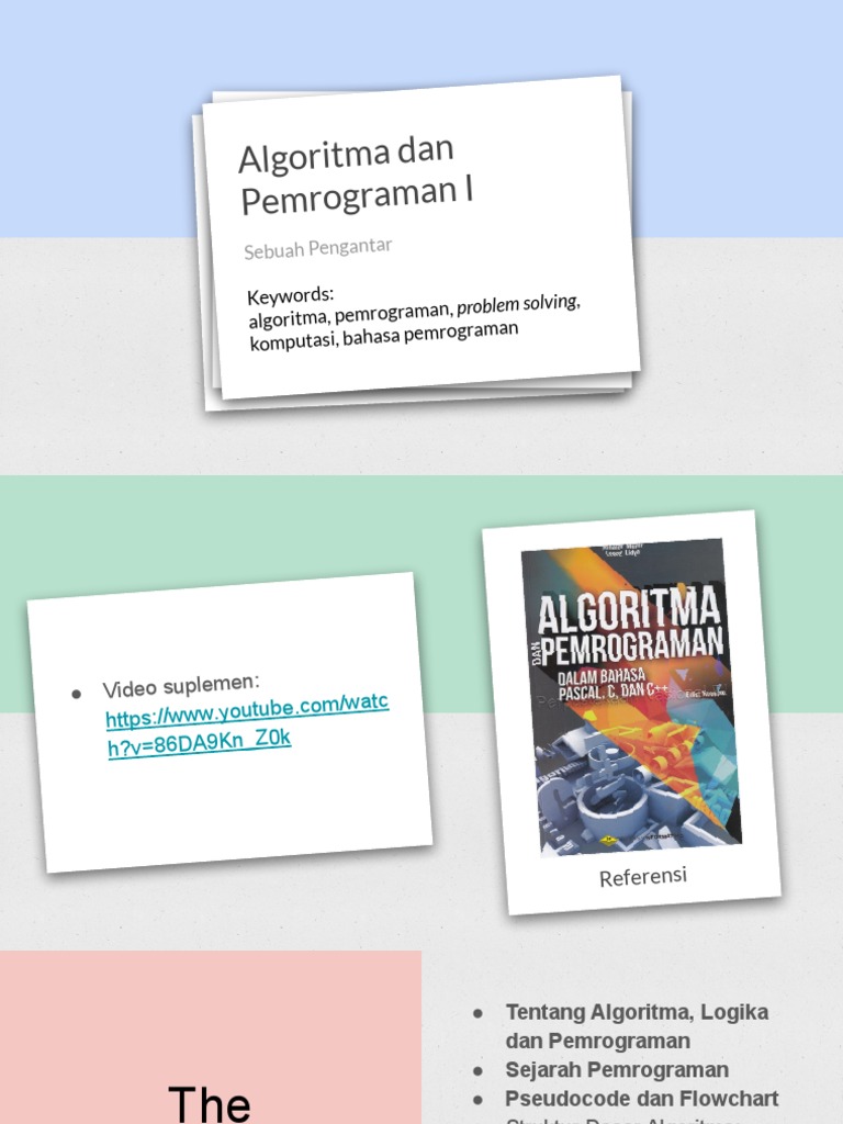 Pengantar Algoritma dan Pemrograman | PDF | Metode & Bahan Ajar | Komputer