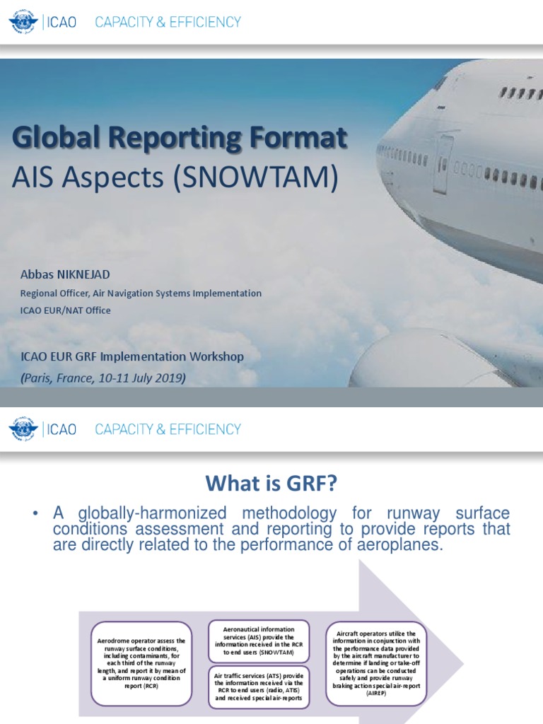 Global Reporting Format (GRF) Implementation | PDF | Runway | Snow