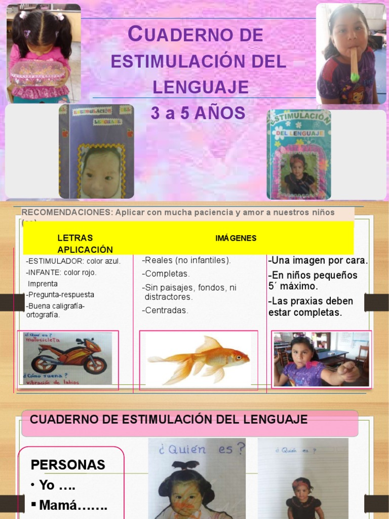 Cuaderno de Estimulación Del Lenguaje de 3 A 5 Años | PDF | Alimentos ...