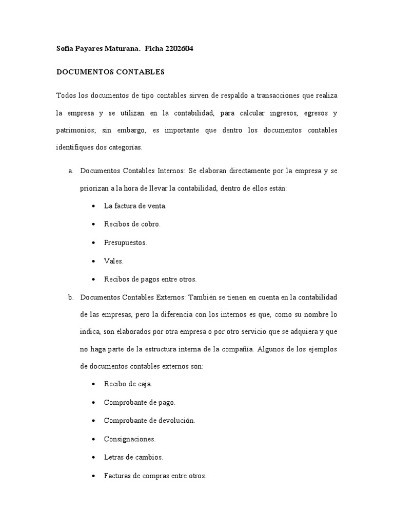 Documentos Contables | PDF | Factura | Contabilidad