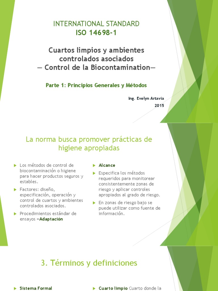 ISO 14698 Presentacion | PDF | Muestreo (Estadísticas) | Microorganismo