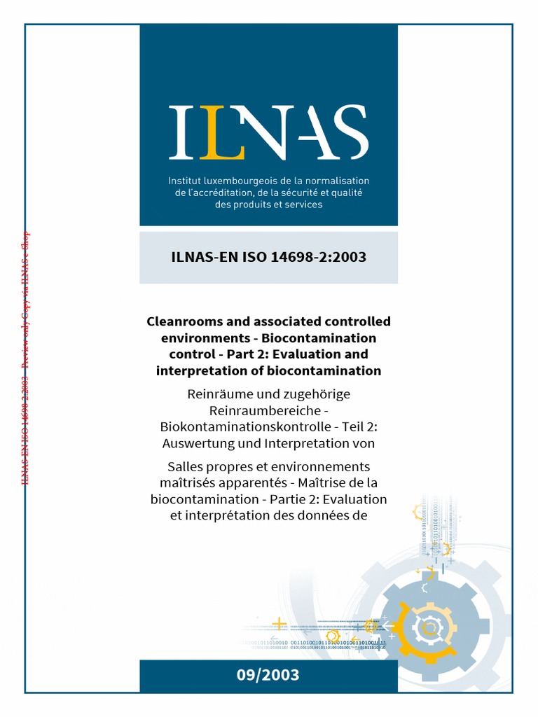 Ilnas-En Iso 14698-2:2003 | PDF | International Organization For ...