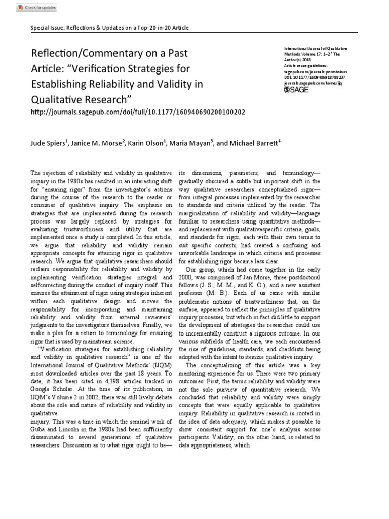 Reflection/Commentary On A Past Article: "Verification Strategies For ...