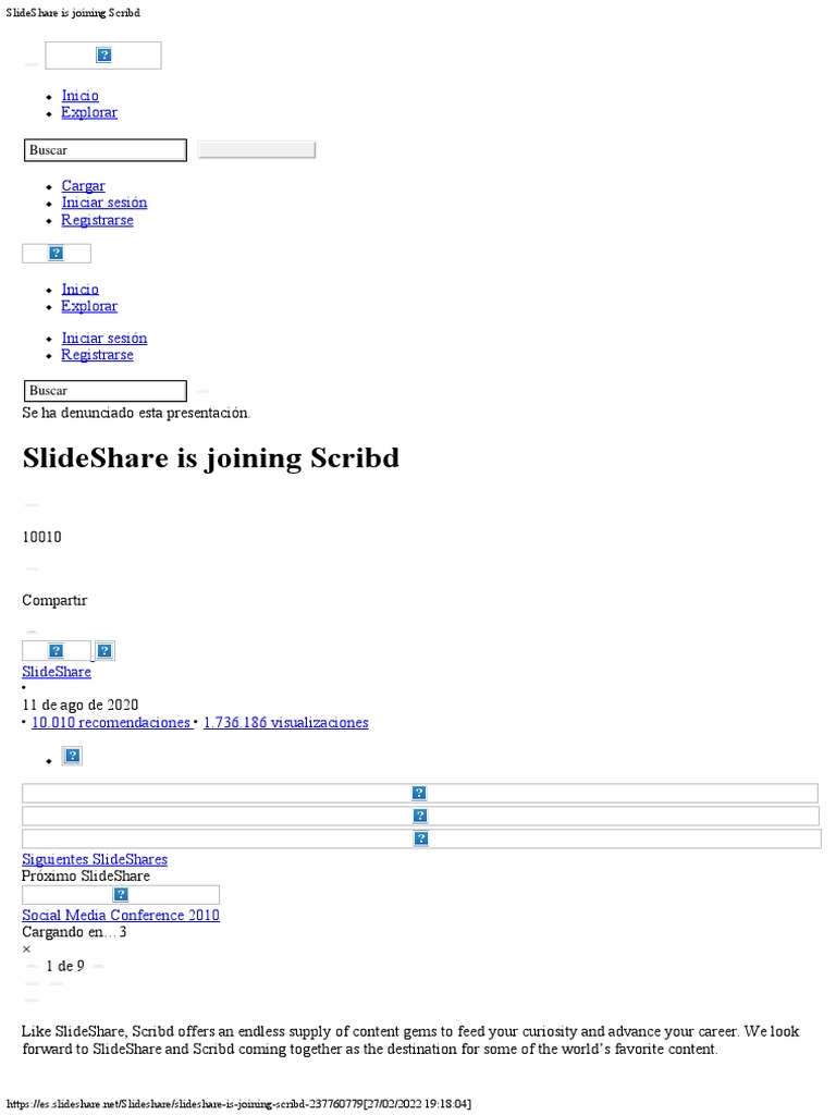 SlideShare Is Joining Scribd | PDF | Scribd | Linked In
