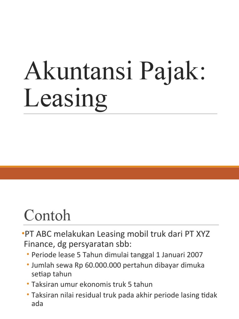 12.akuntansi Pajak - Leasing | PDF