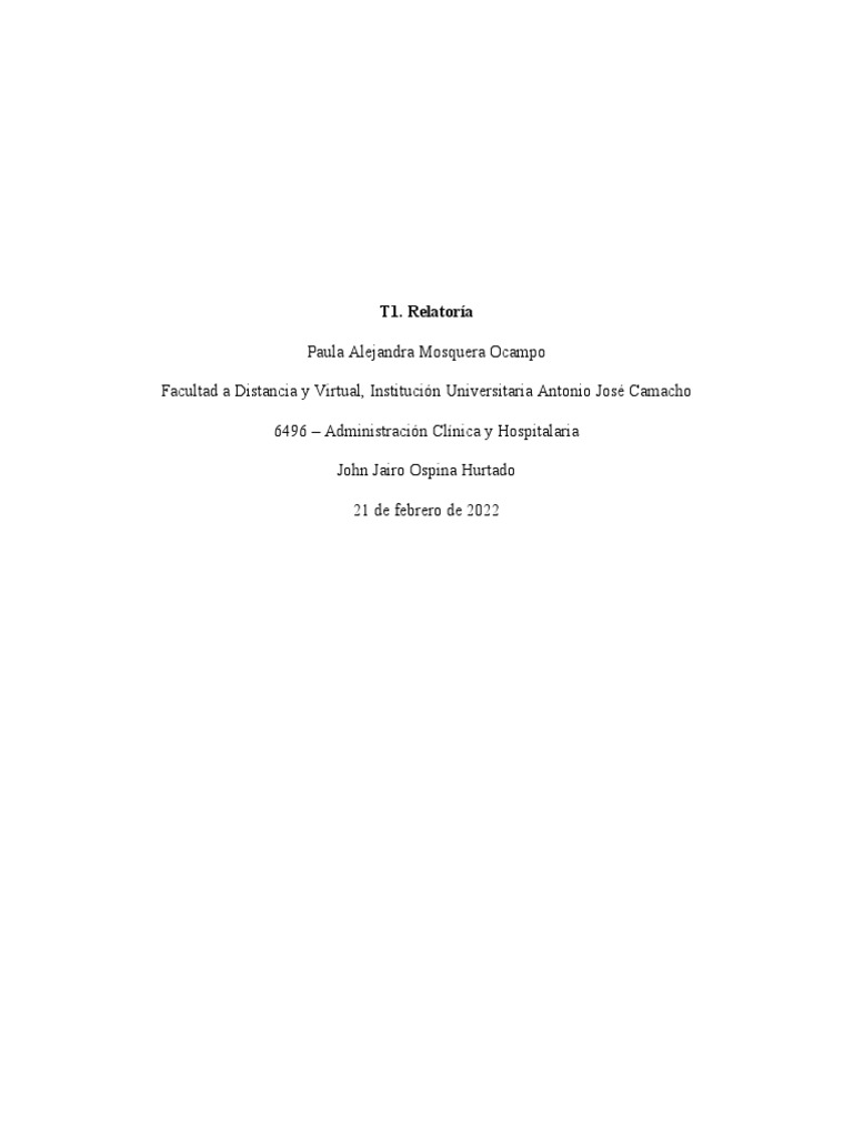 Ejemplo Relatoria | PDF | Hospital | Outsourcing