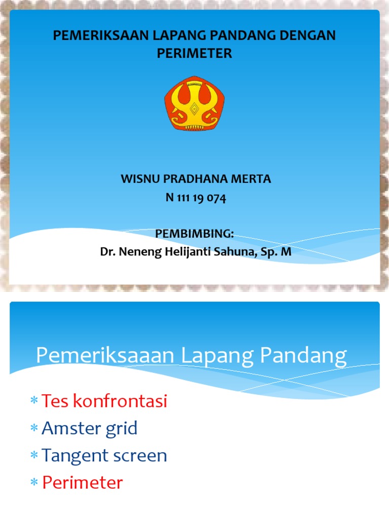 Pemeriksaan Lapang Pandang Dengan Perimeter | PDF