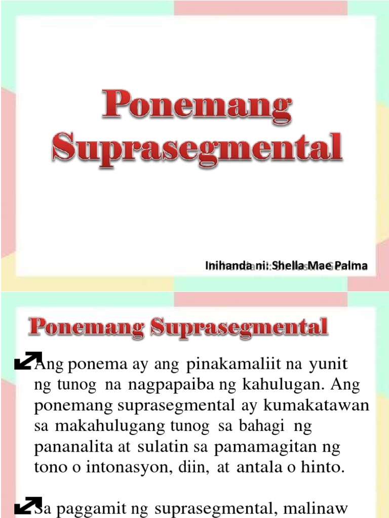 Ponemang Suprasegmental | PDF