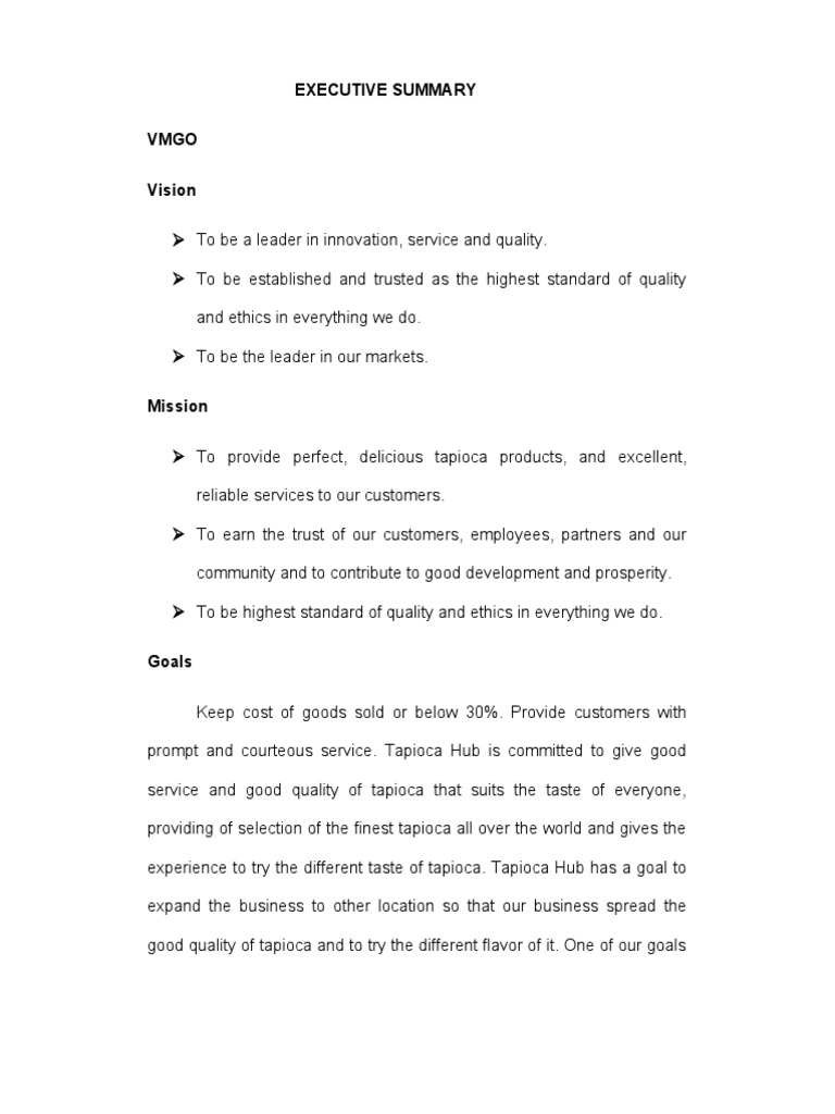 Executive Summary Vmgo Vision | PDF | Innovation | Public Sphere