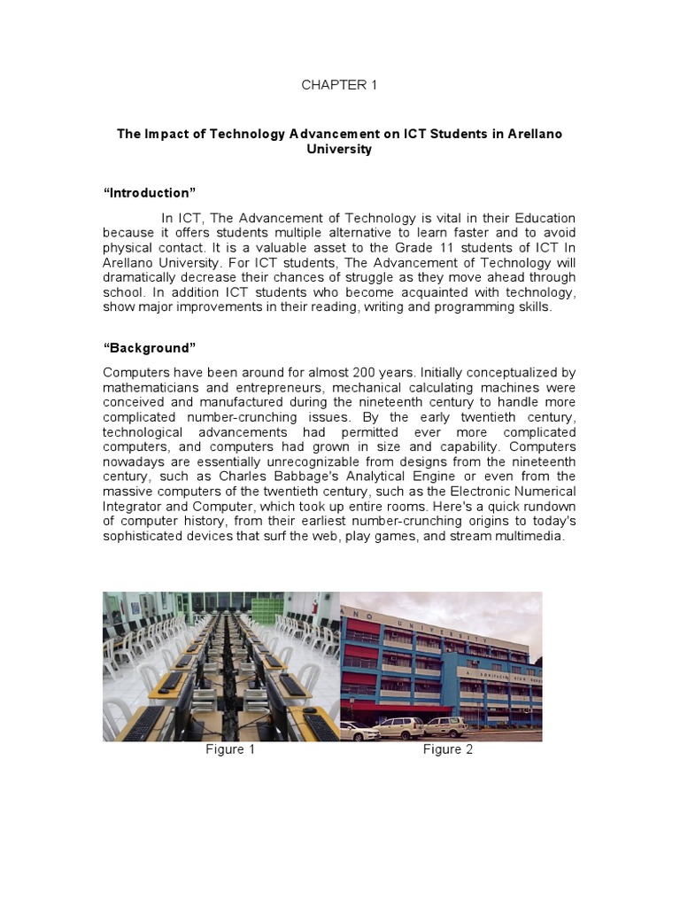 The Impact of Technology Advancement On ICT Students (Group 2 Research ...
