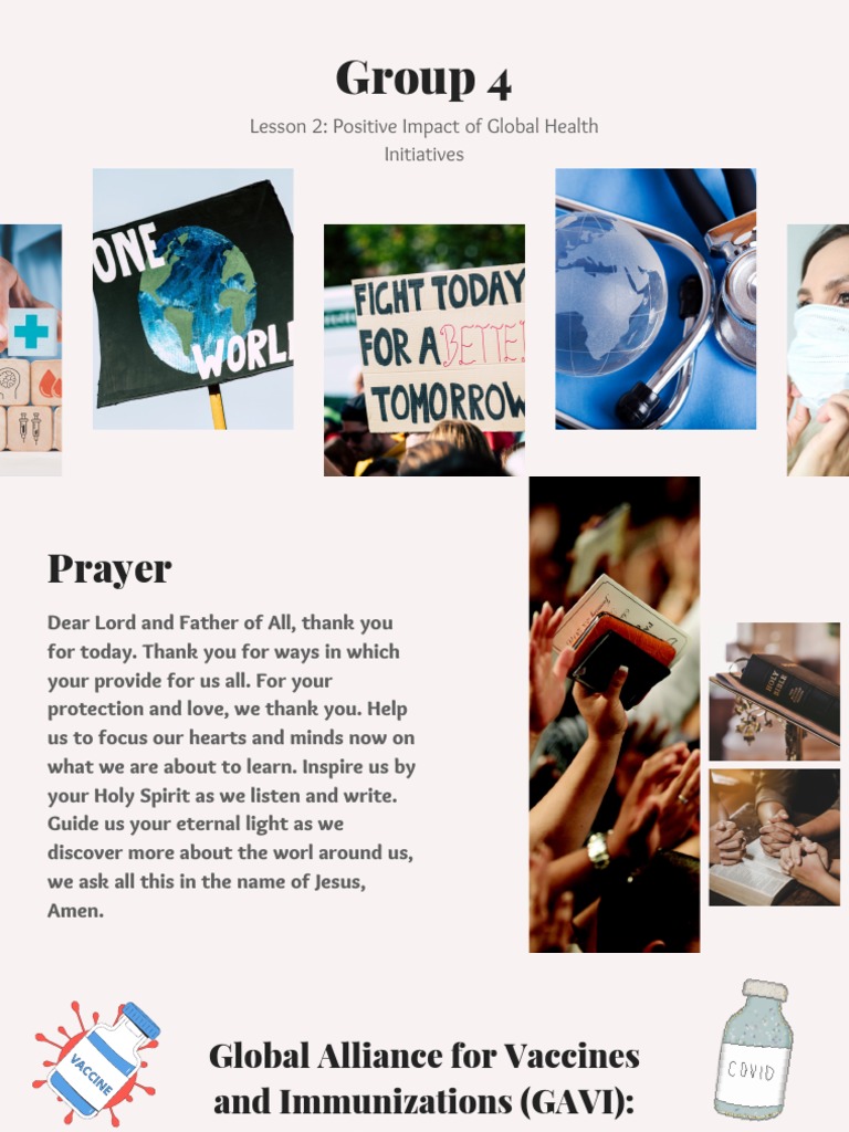 Lesson 2: Positive Impact of Global Health Initiatives: Group 4 | PDF ...