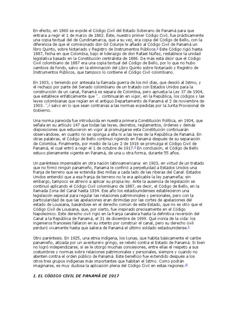 Codigo Civil Panameño | Descargar gratis PDF | Panamá | Colombia