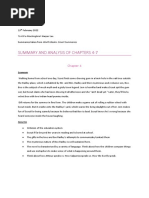 Summary of Chapters 7 & 8 | PDF | To Kill A Mockingbird