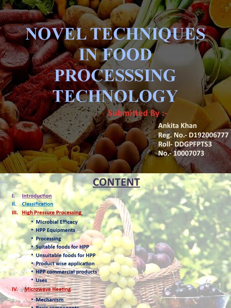 Novel Techniques in Food Processing Technology | PDF | Foods | Electromagnetic Radiation