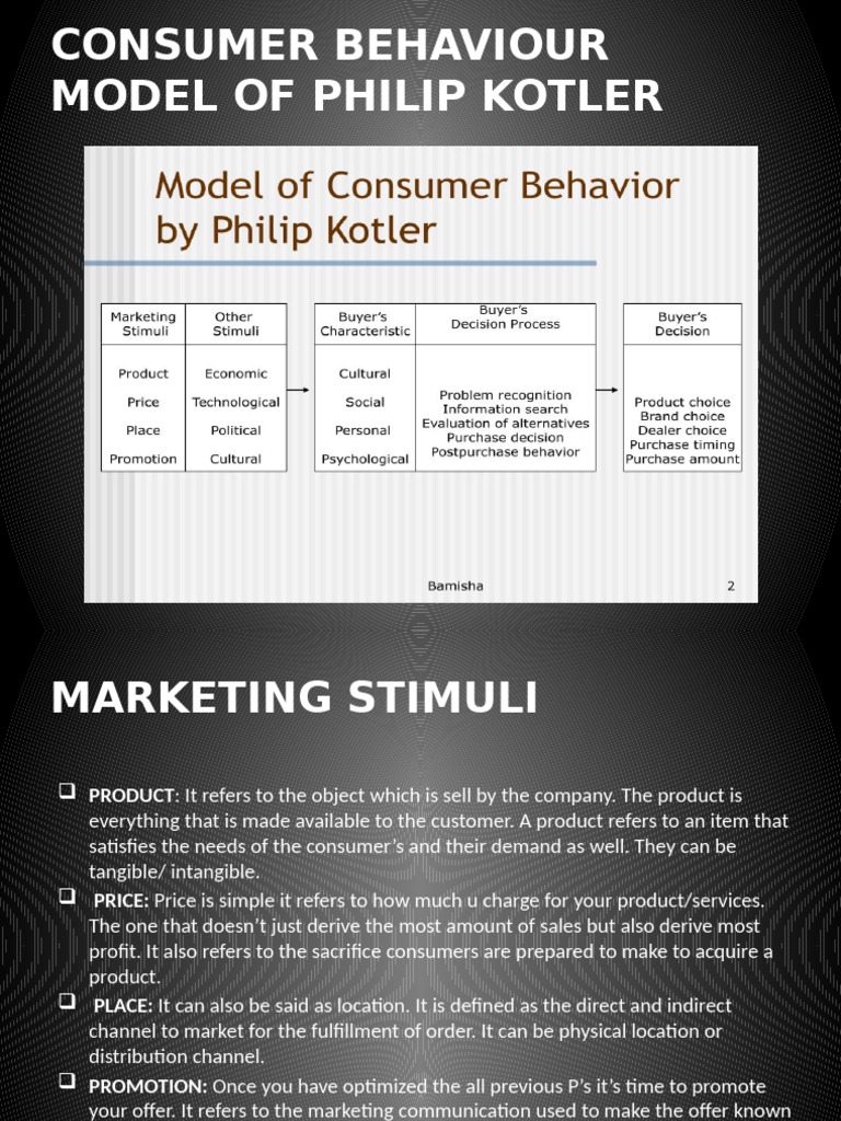Consumer Behaviour Model of Philip Kotler | PDF | Consumer Behaviour ...