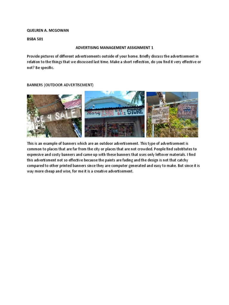 Outdoor Advertising Analysis | PDF | Career & Growth | Home & Garden