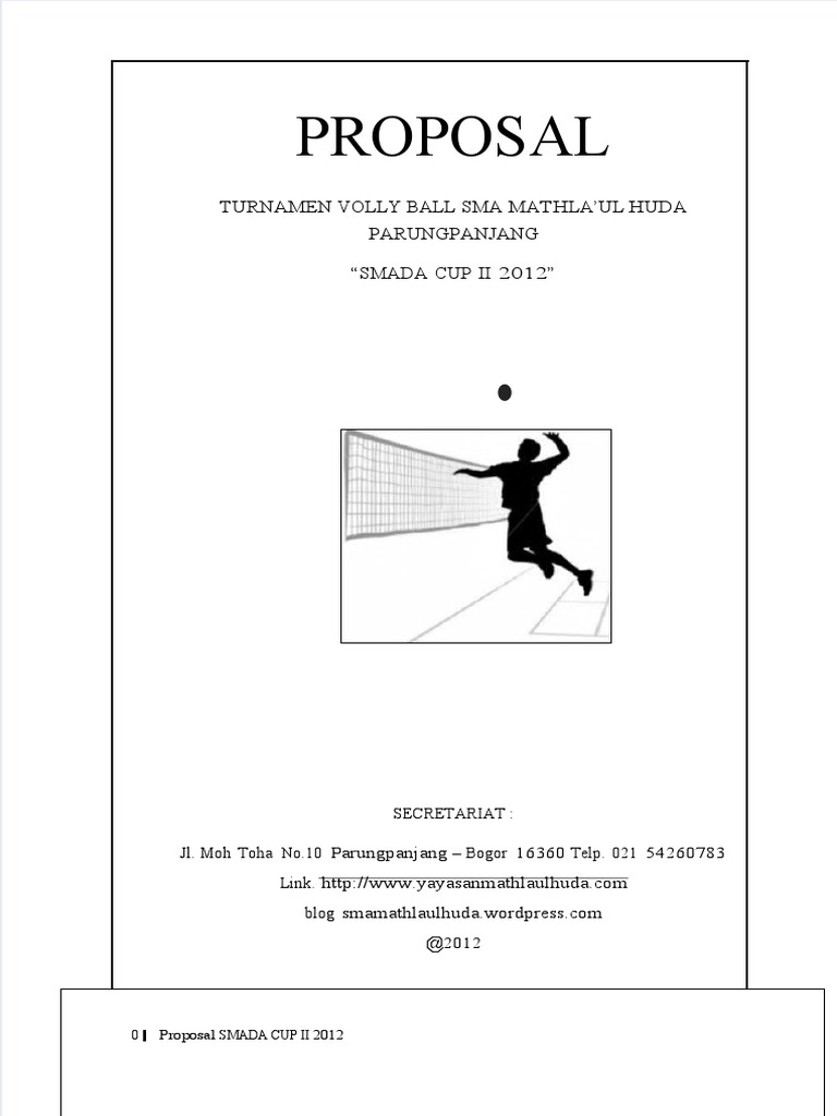 Dokumen - Tips - Proposal Turnamen Volly 55b07e269df0f | PDF