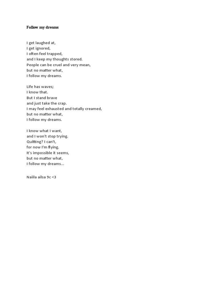 Literacy Poem Ailsa 9c | PDF