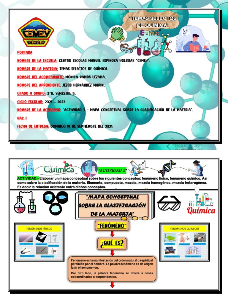 Mapa Conceptual: Clasificación de la Materia | PDF | Mezcla ...