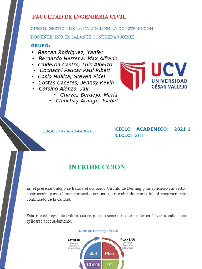 Circulo de Deming TAMBIEN EN WORD | PDF | Planificación | Economias