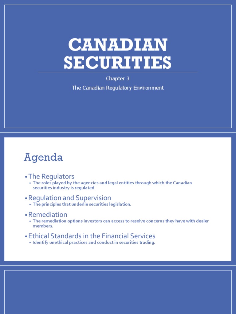 IIROC Rule 100 Overview and Impact | PDF | Deposit Insurance ...