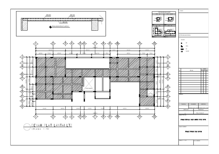 Denah Plat Lantai LT2 | PDF