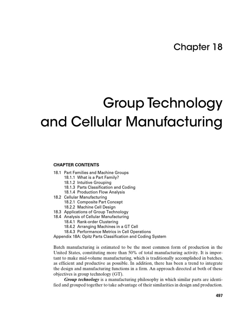 Group Technology and Cellular Manufacturing: Organizing Production ...