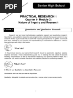 PR2 Module 1st Quarter | PDF | Statistics | Quantitative Research