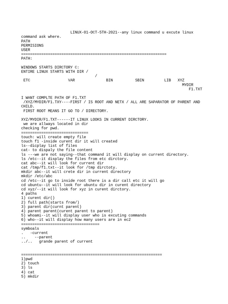Linux Commands For Aws | PDF | Computer File | Superuser