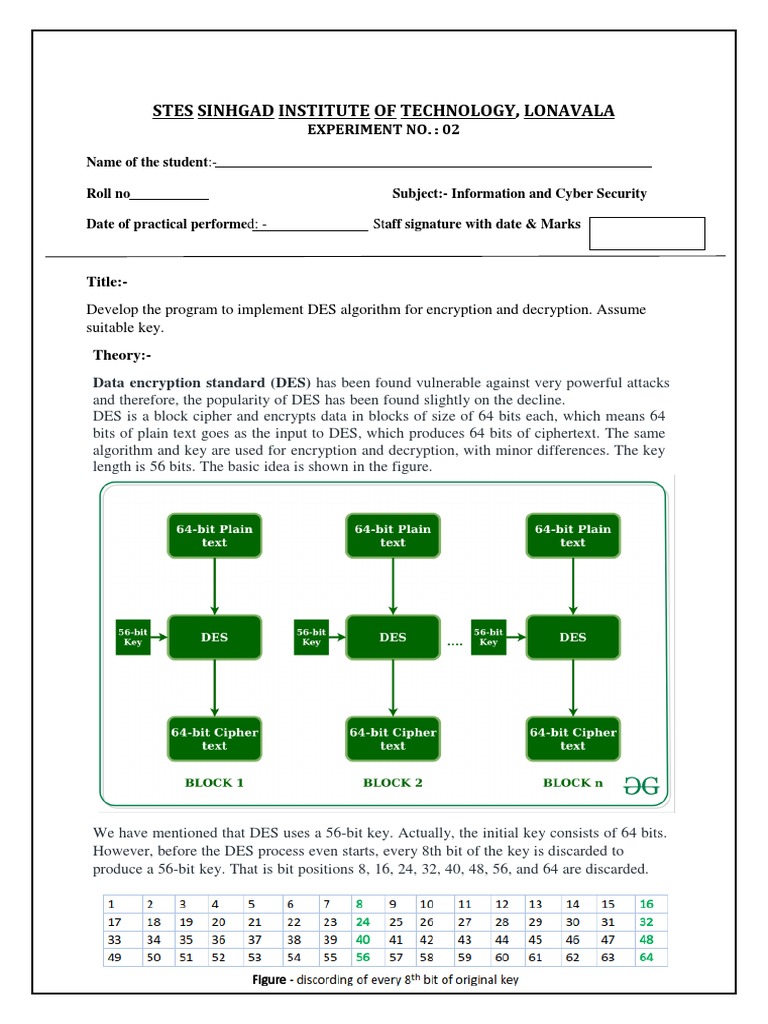 Implementing DES Algorithm | PDF | Key (Cryptography) | Cryptography