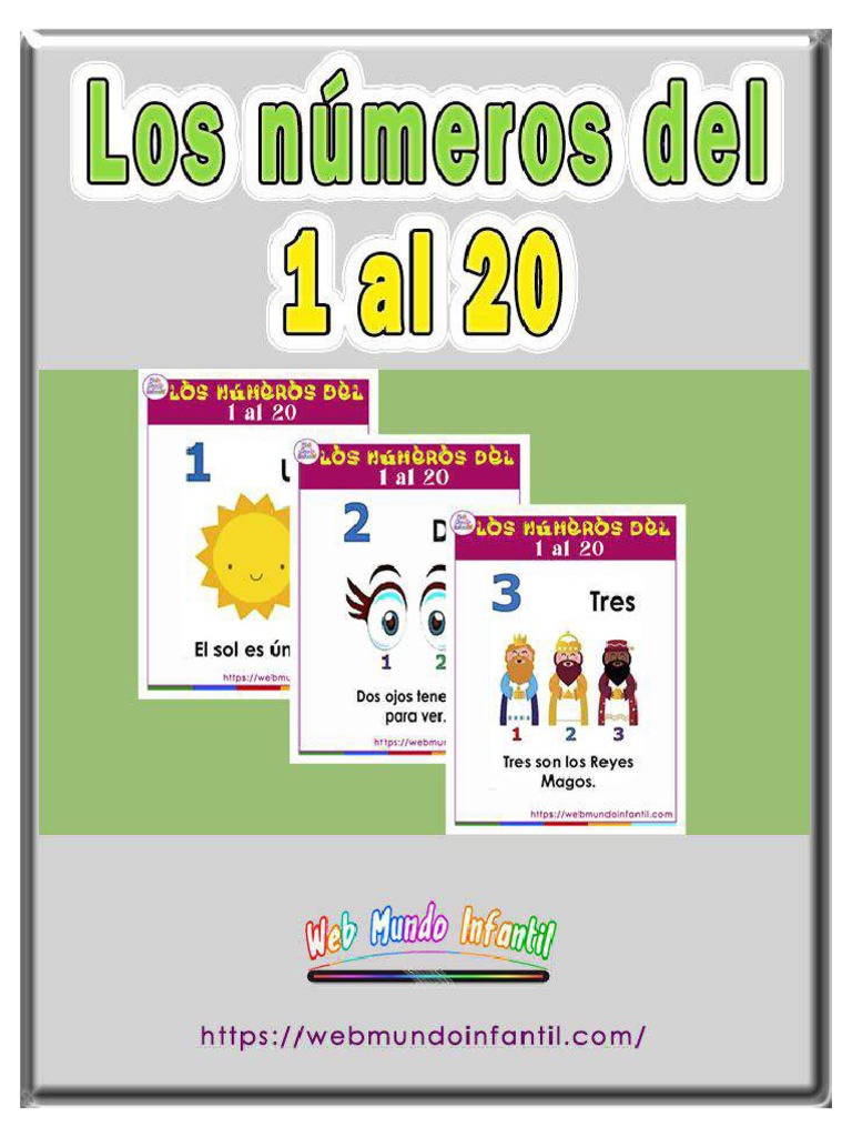 Fichas de Números Del 1 Al 20 | PDF