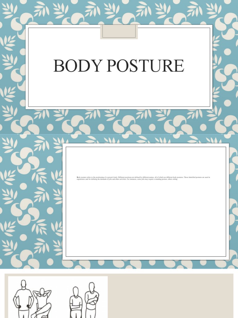 Body Posture | PDF | Musculoskeletal System | Clinical Medicine