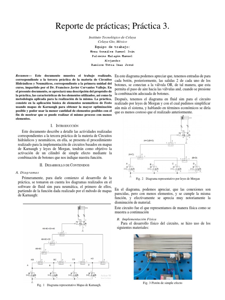 Reporte de Práctica Neumatica | PDF | Neumática | Presión