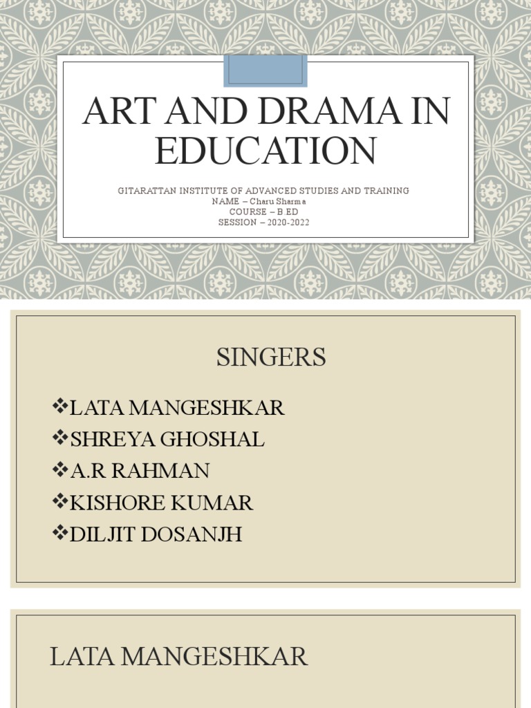 Art and Drama in Education | PDF