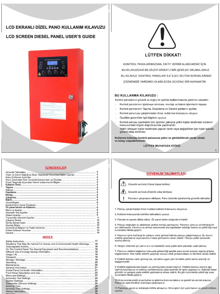 LCD Ekranli Dizel Pano Kullanim Kilavuzu LCD Screen Diesel Panel User'S ...