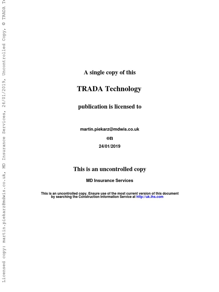 Trada Tables | PDF | Roof | Structural Engineering