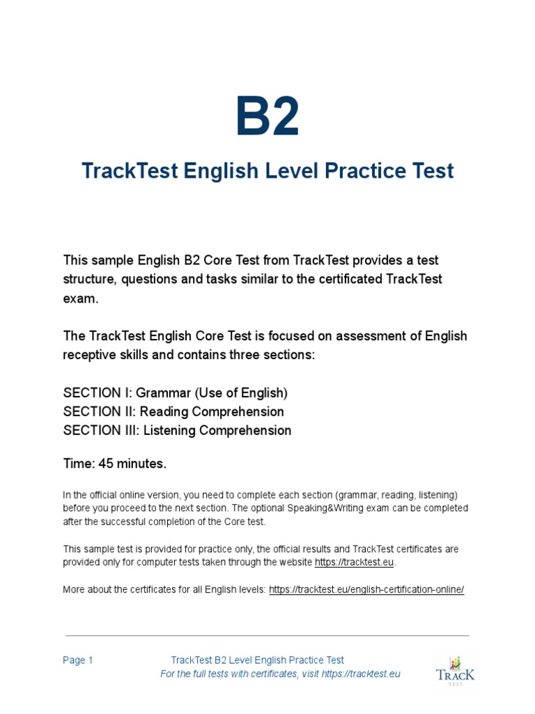 B2 English Practice Test Overview | PDF | Scuba Diving