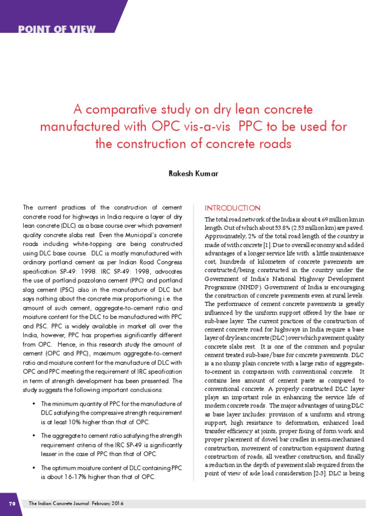 Dry Lean Concrete | PDF | Concrete | Cement