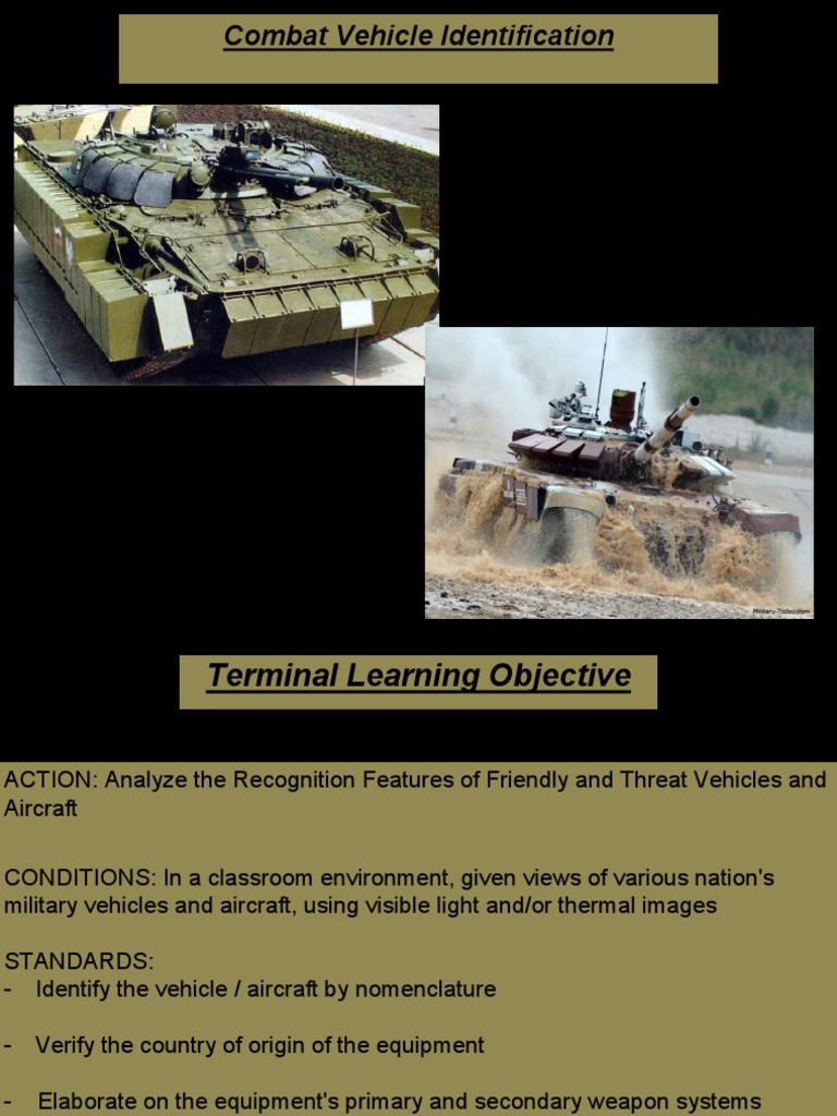 Combat Vehicle Identification Course Presentation | PDF | Tanks | Aircraft