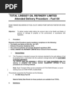 Diesel Fuel Receiving and Issuance Procedure | PDF | Flow Measurement ...