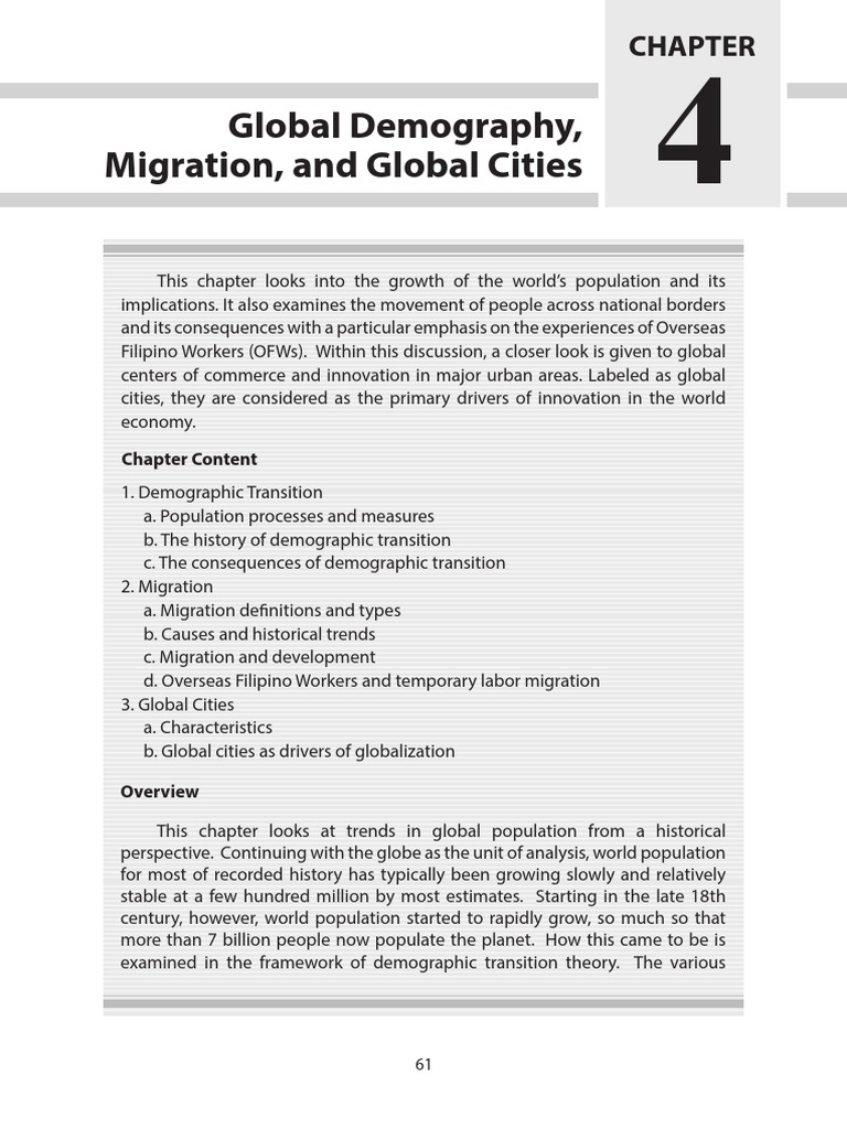 Global Demography and Migration Trends | PDF | Human Migration ...