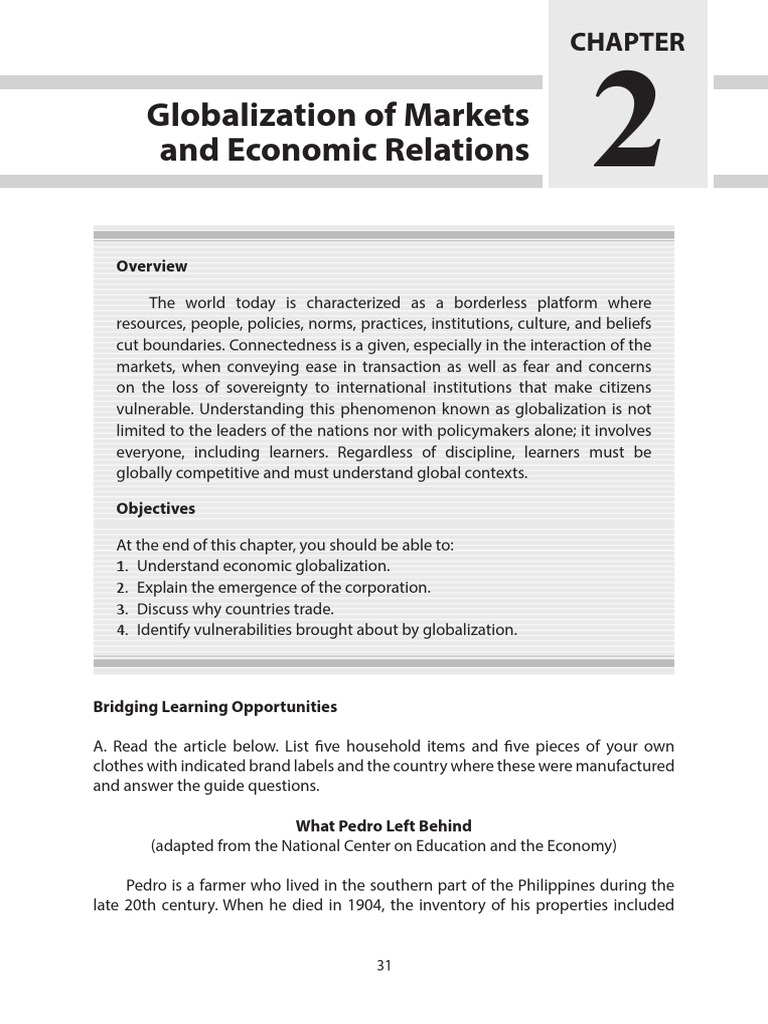 2 TCW Chapter 2 Globalization of Markets and Economic Relations | Download Free PDF ...