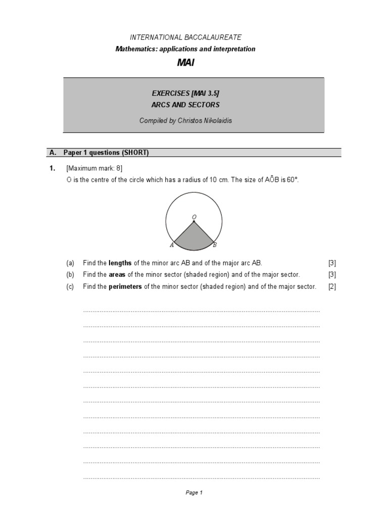 Solving Problems Involving Arcs, Sectors, and Circles | PDF | Circle | Area