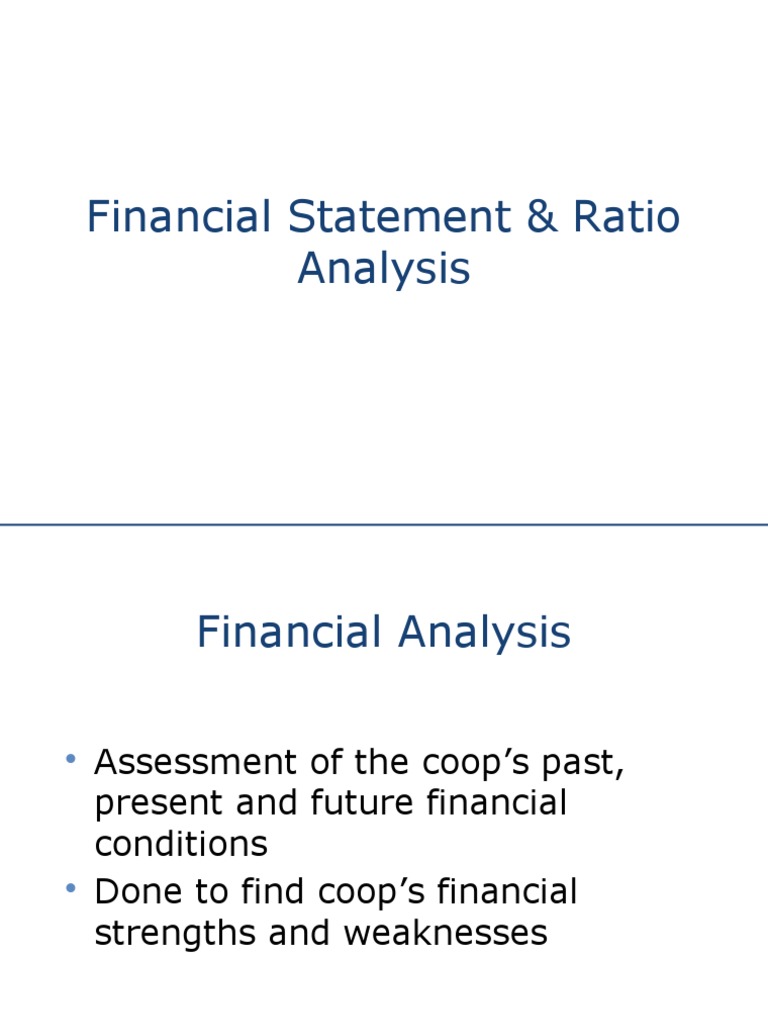 Financial Statement & Ratio Analysis Guide | PDF | Income Statement ...