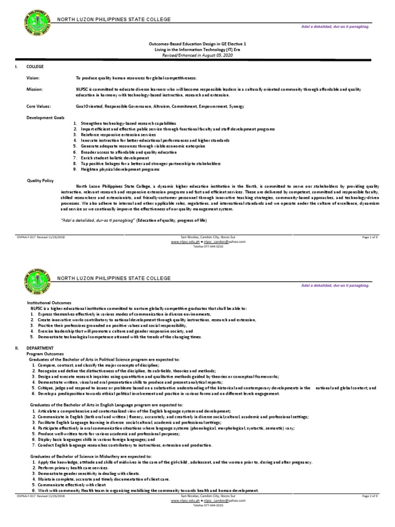 Living in The IT Era Syllabus | PDF | Computer Data Storage ...