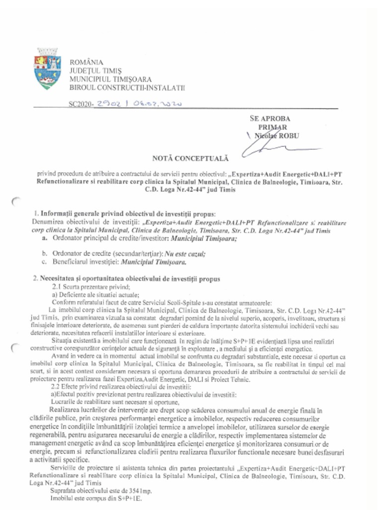 Nota Conceptuala Si Tema Proiectare | PDF