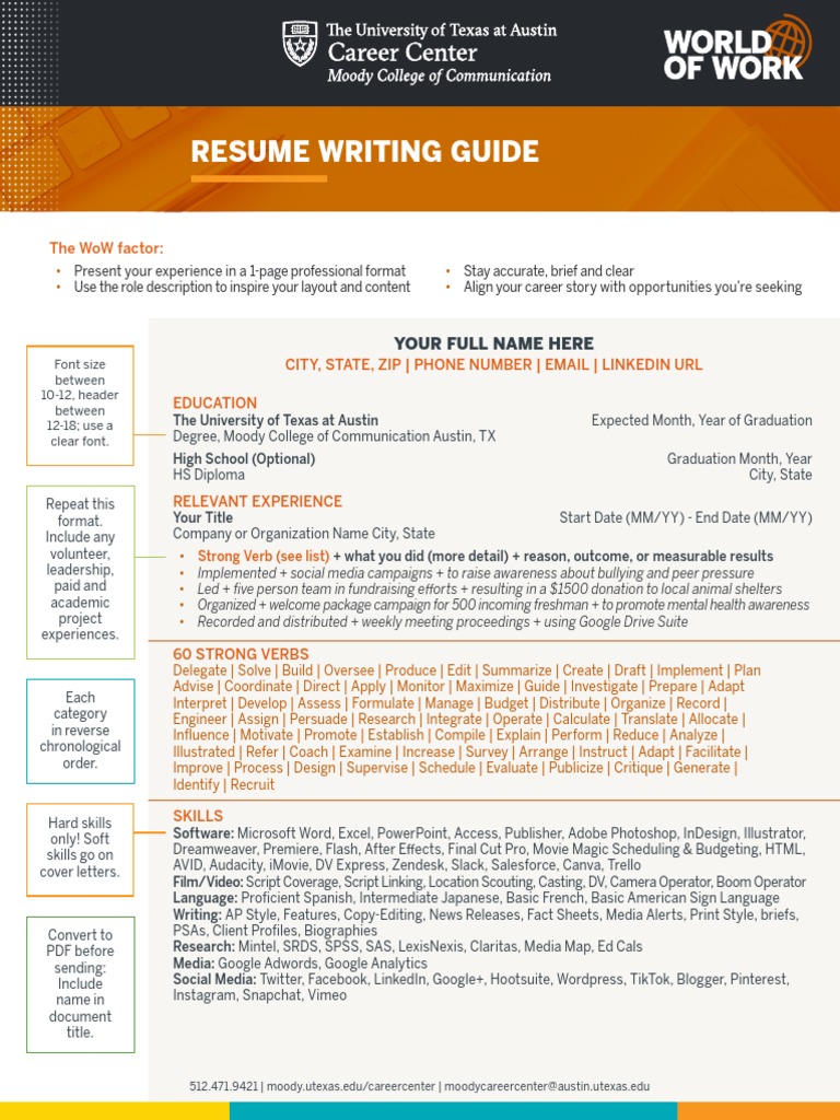 Moody Resume Template Guide | PDF | Social Media | Popular Culture ...