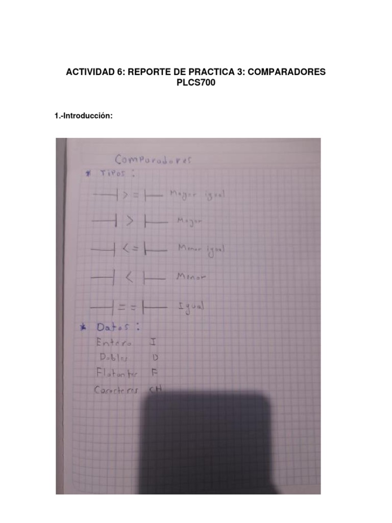 Comparadores en PLC para Estacionamiento | PDF | Controlador lógico ...