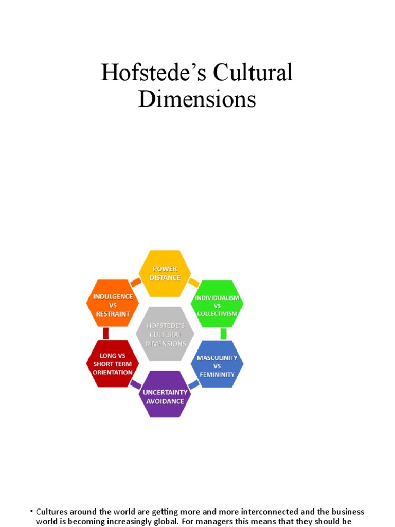 Hofstede's Cultural Dimensions Explained | PDF | Social Psychology ...